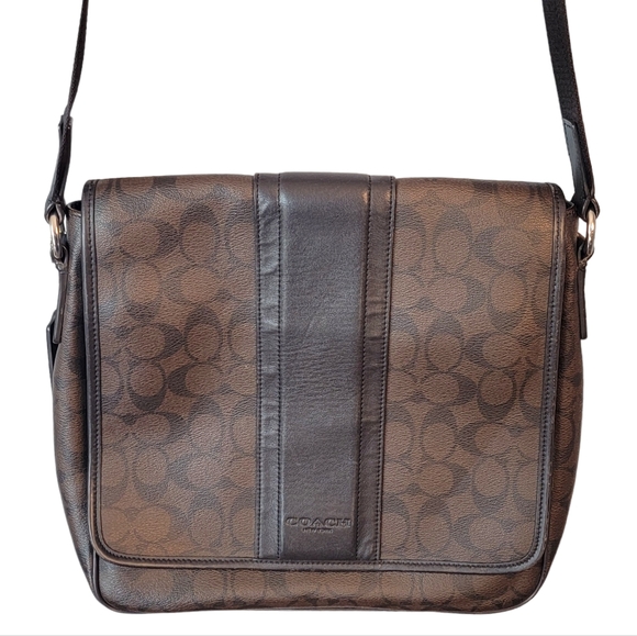 Coach | Bags | Coach Mens Signiture C Huston Map Messanger Tobacco ...